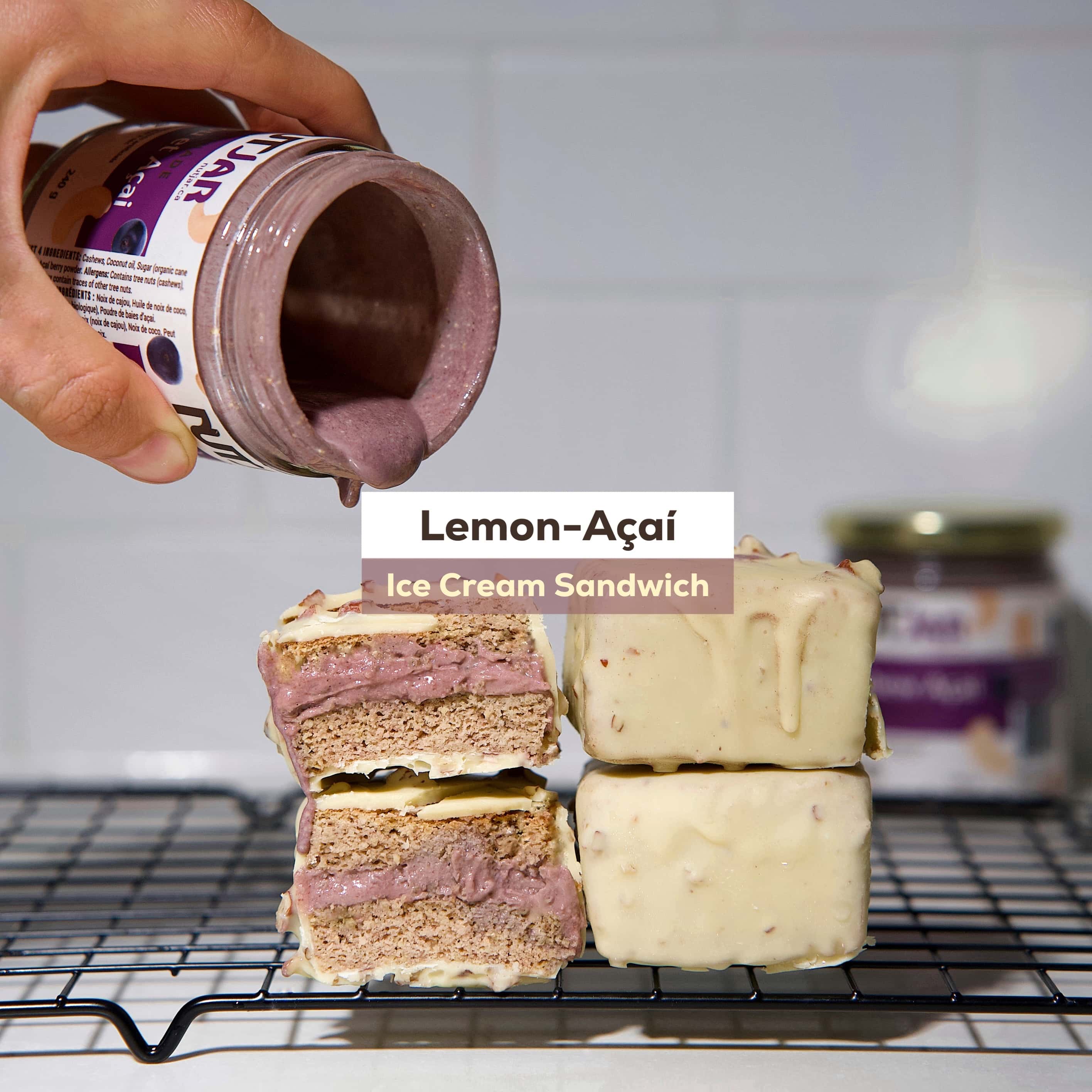 Lemon-Açaí Ice Cream Sandwiches – NutJar